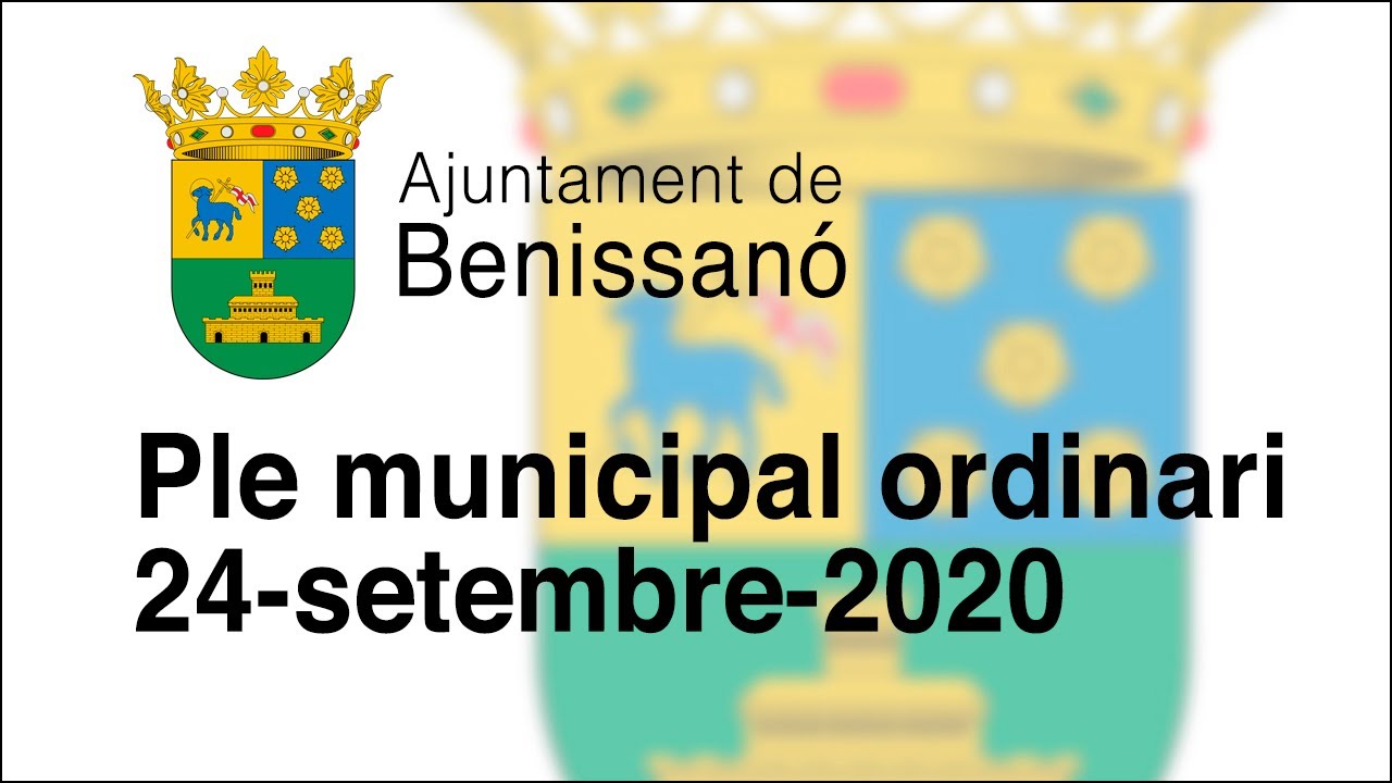Ple Municipal Ordinari del 24 de setembre de 2020 - YouTube