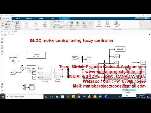 BLDC motor control using fuzzy controller www.matlabprojectscode.com - YouTube