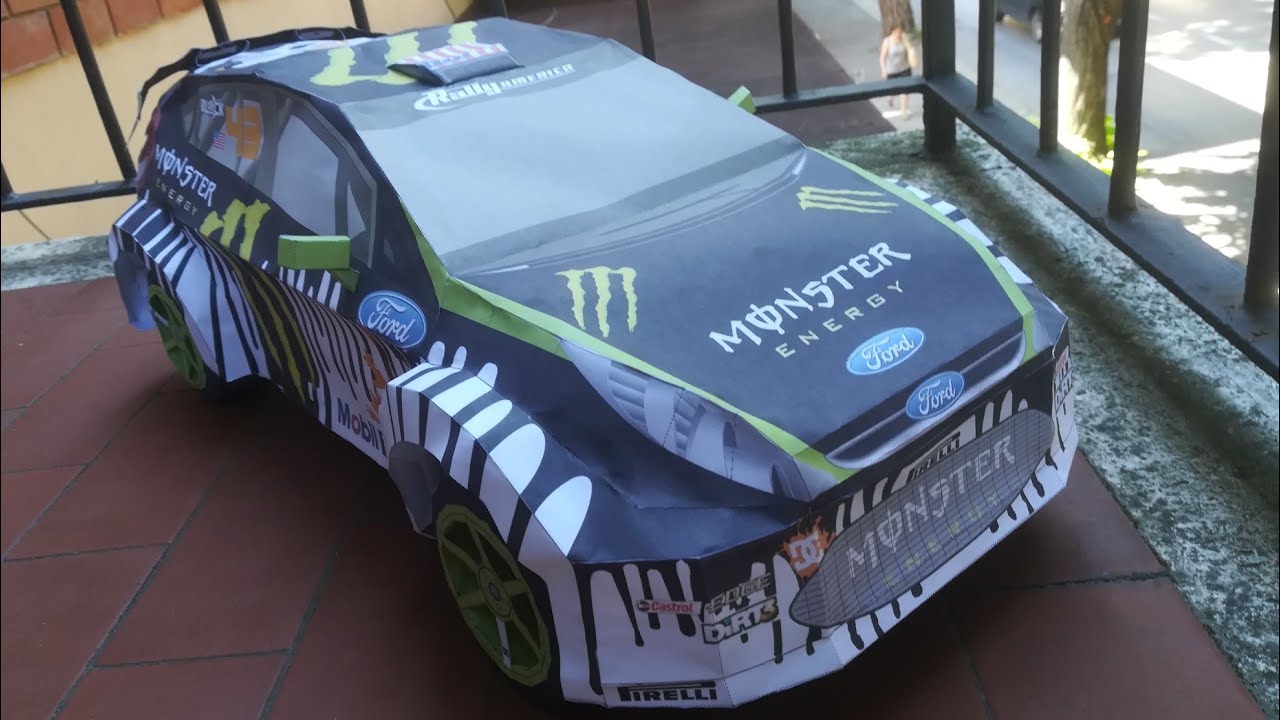 Rally america ford fiesta paper craft - YouTube