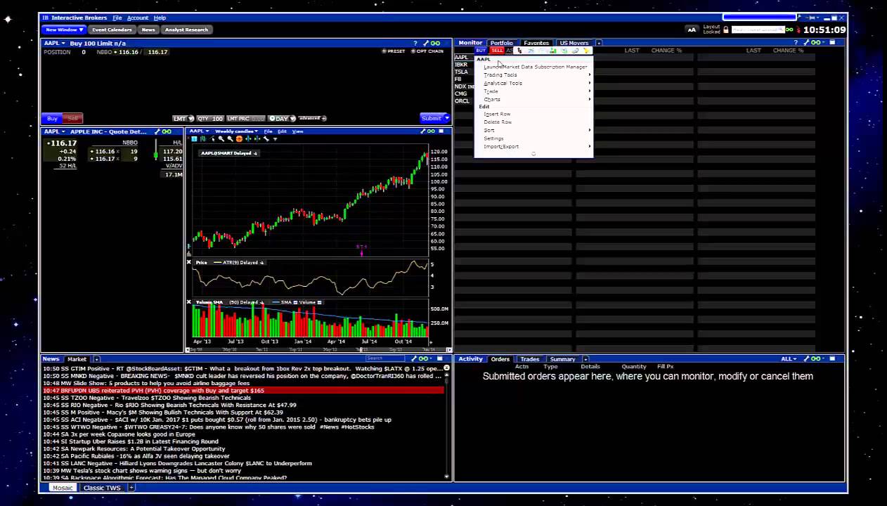 How to Access an Option Chain through your Watchlist on Interactive ...
