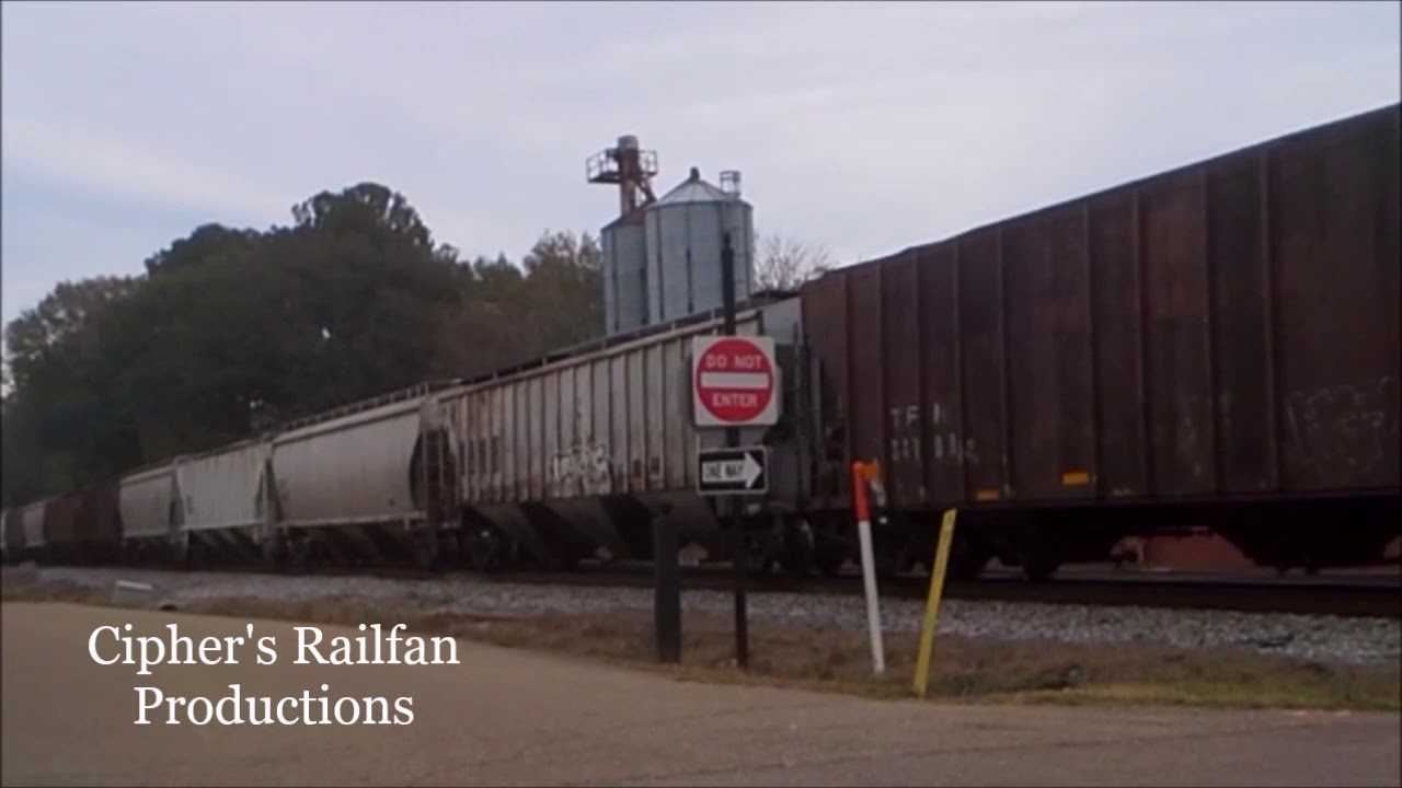 KCS "Unit Grain Train" - Pelahatchie, MS - 11/23/2018 - YouTube