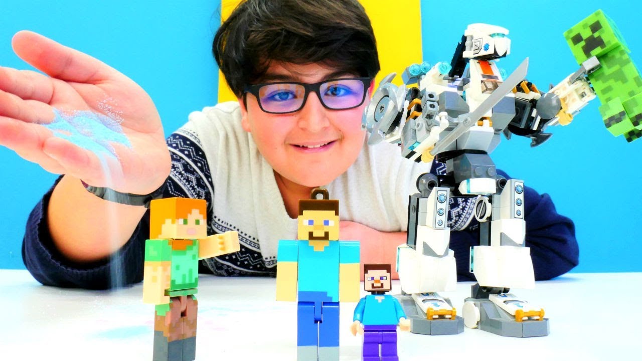 Minecraft Crepeer Steve’yi küçültüyor. Minik Steve robota biniyor - YouTube