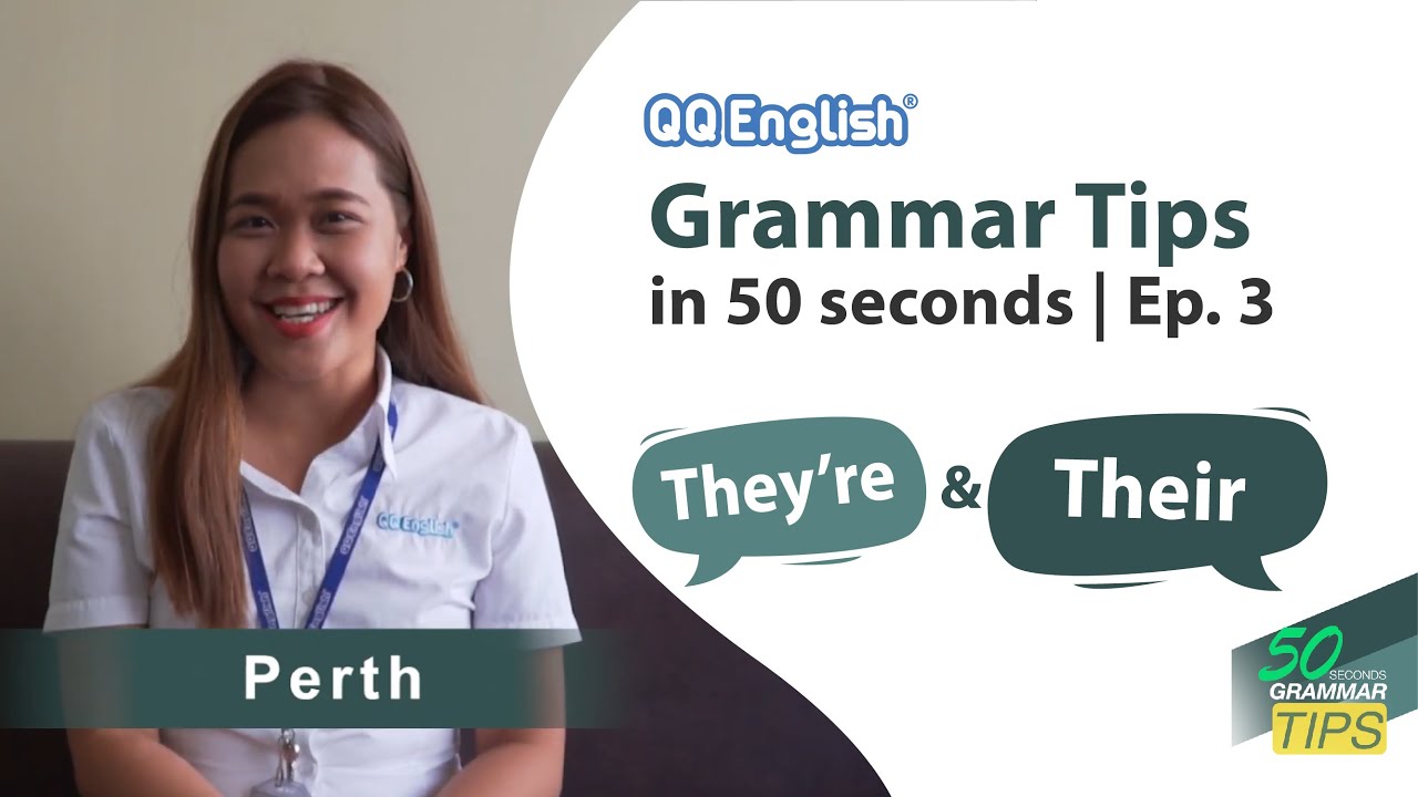 English Grammar Tips in 50 second | Ep. 3: “they’re” and “their” - YouTube