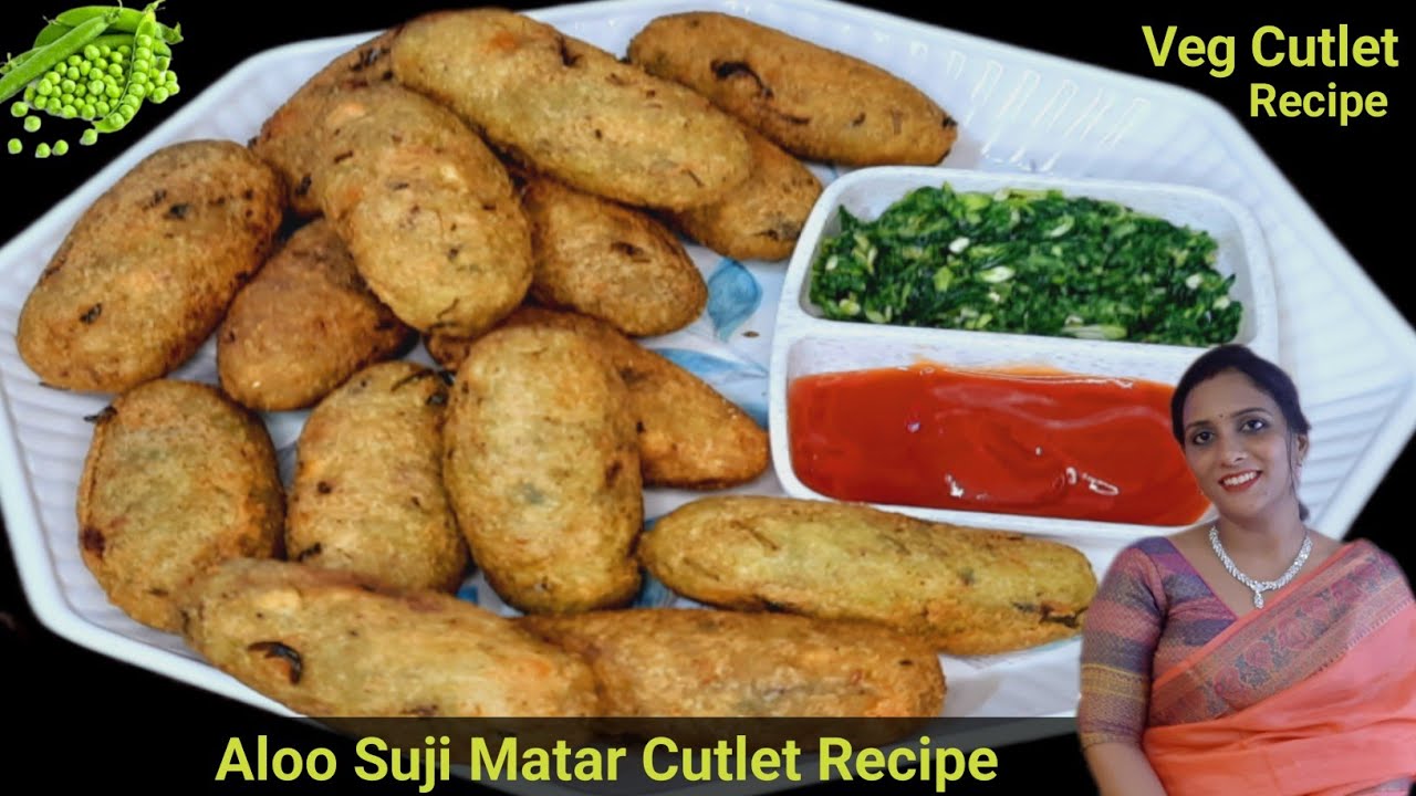 आलू सूजी और हरे मटर से बनाये क्रिस्पी वेज कटलेट स्वाद ऐसा जुंबा भूल न ...
