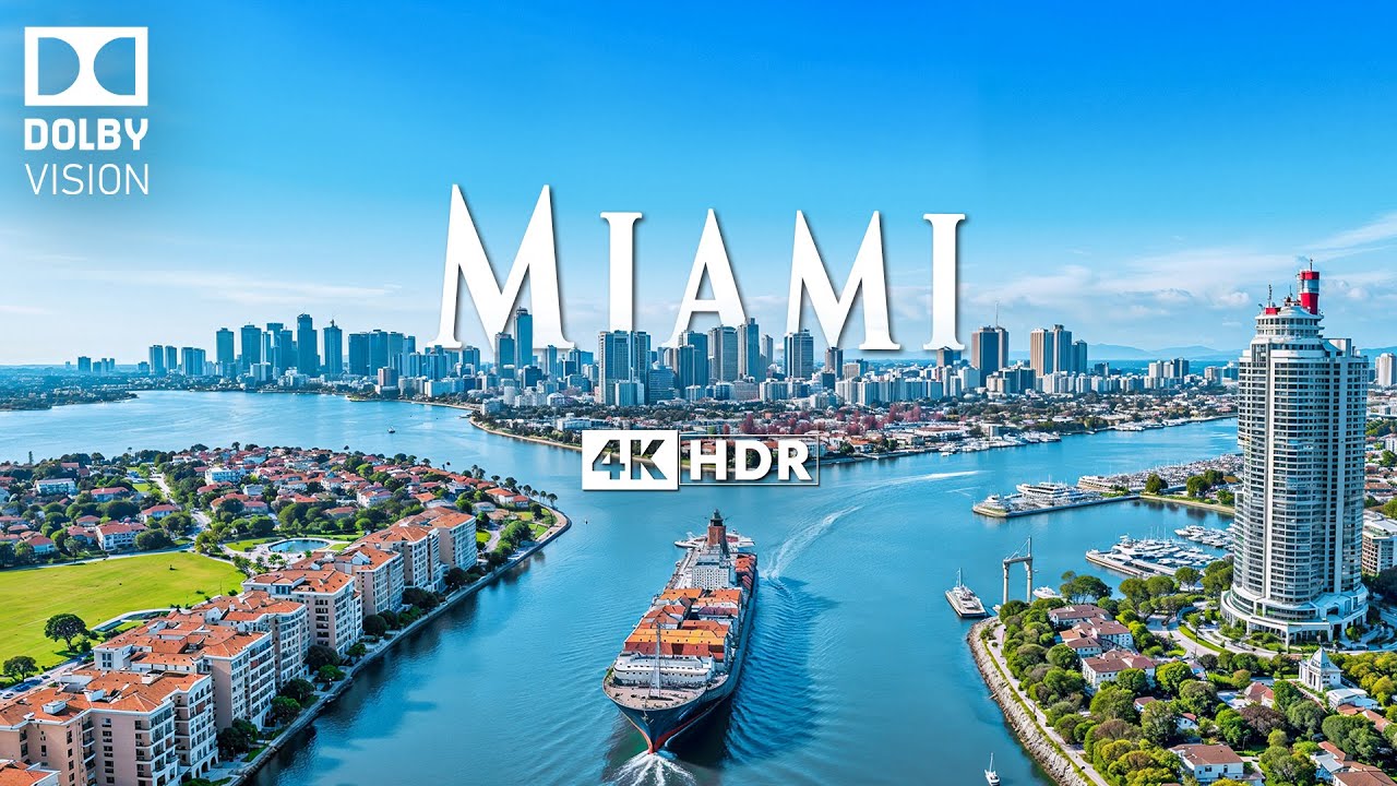 MIAMI 4K ULTRA HD [60FPS] • Fly Over Miami's Enchanting Beauty with ...