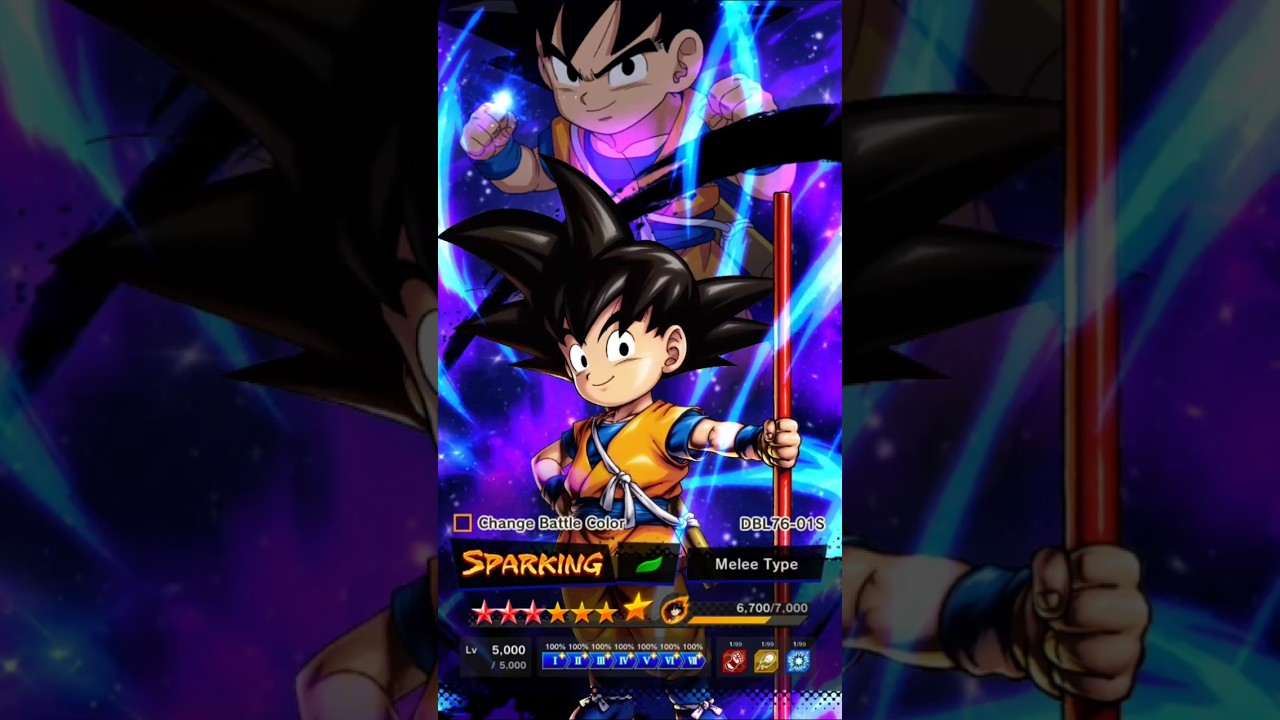 Finally Mini Goku sparking 3 red ⭐ #dbl#shortfeed #dragonballlegends ...