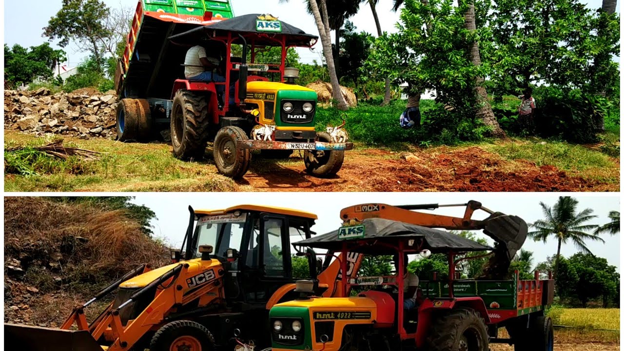 HMT 4922 tractor with fully loaded trolley| Power of HMT Tractors| Old ...