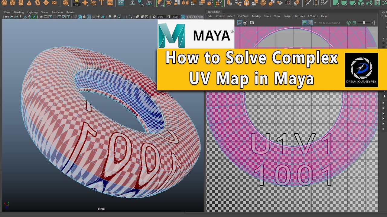 How to solve complex UV map in Maya - YouTube