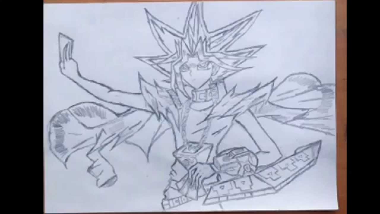Drawing Yu-Gi-Oh Yami Yugi 遊戯王!!!! - YouTube