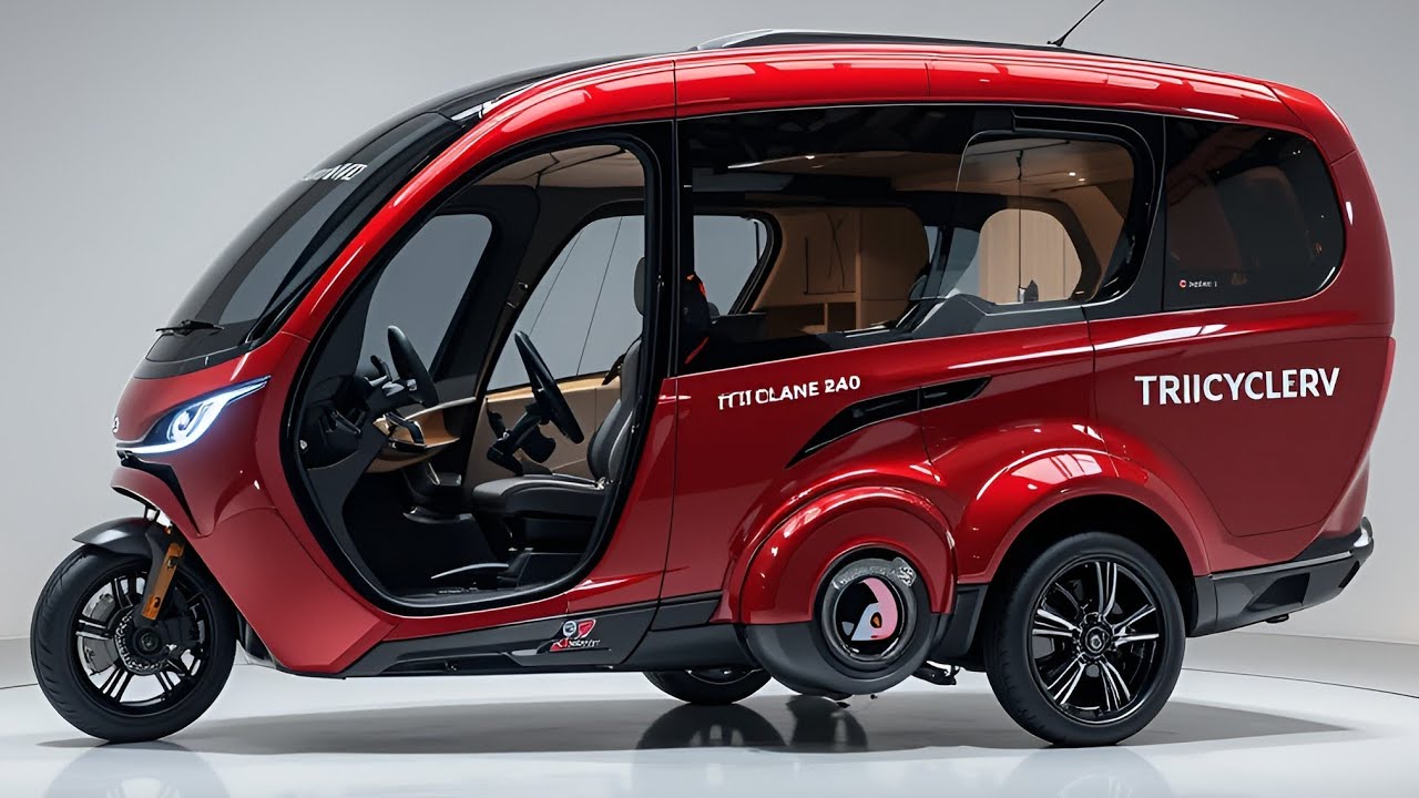 2025 Mint Red Electric Tricycle Camper Review | Compact, Eco-Friendly ...