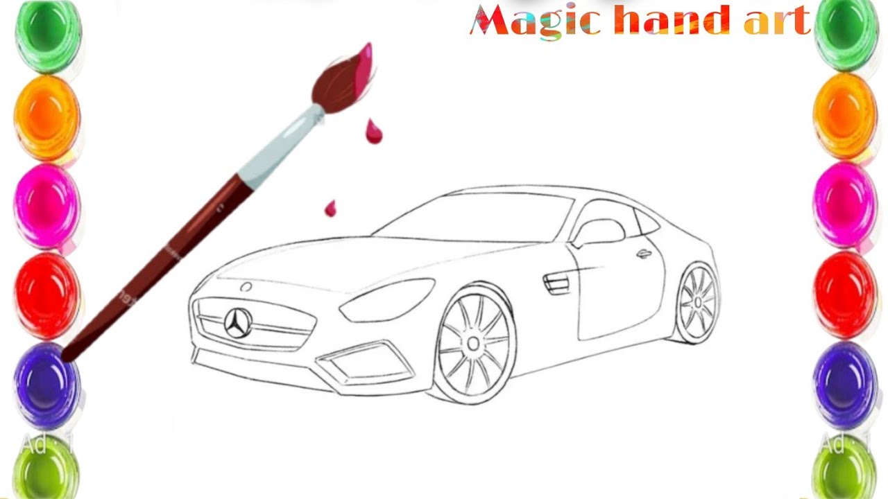 How to Draw a Mercedes Benz , Coloring dumper for Kids & Toddlers ...