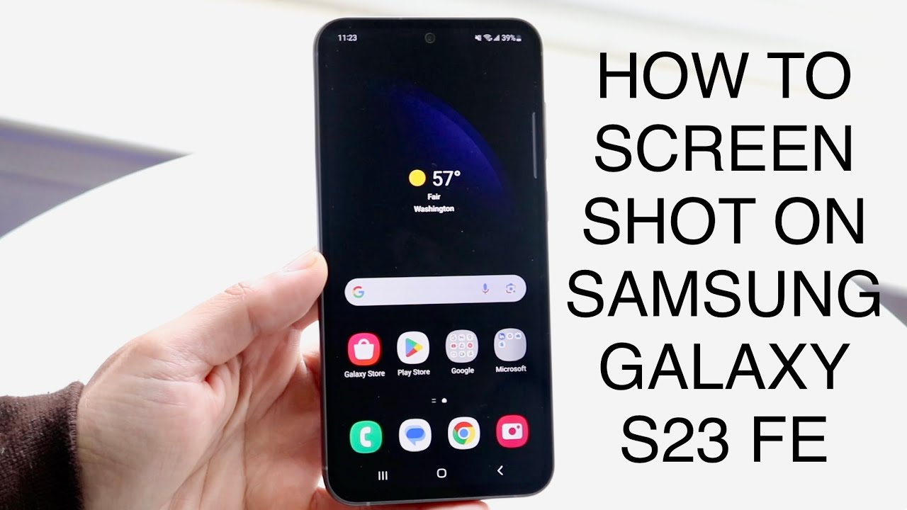 How To Screenshot On Samsung Galaxy S23 FE! - YouTube