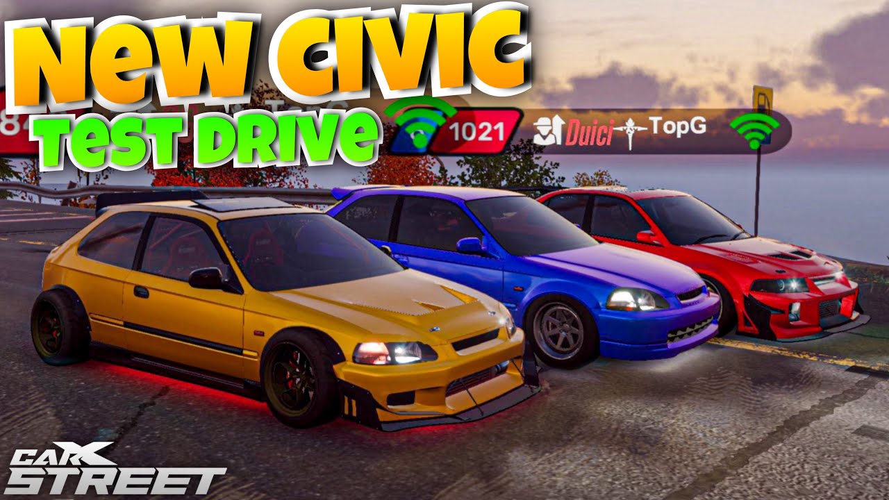 CarX Street | Test Driving New Car Civic DX 🔥🚨 - YouTube