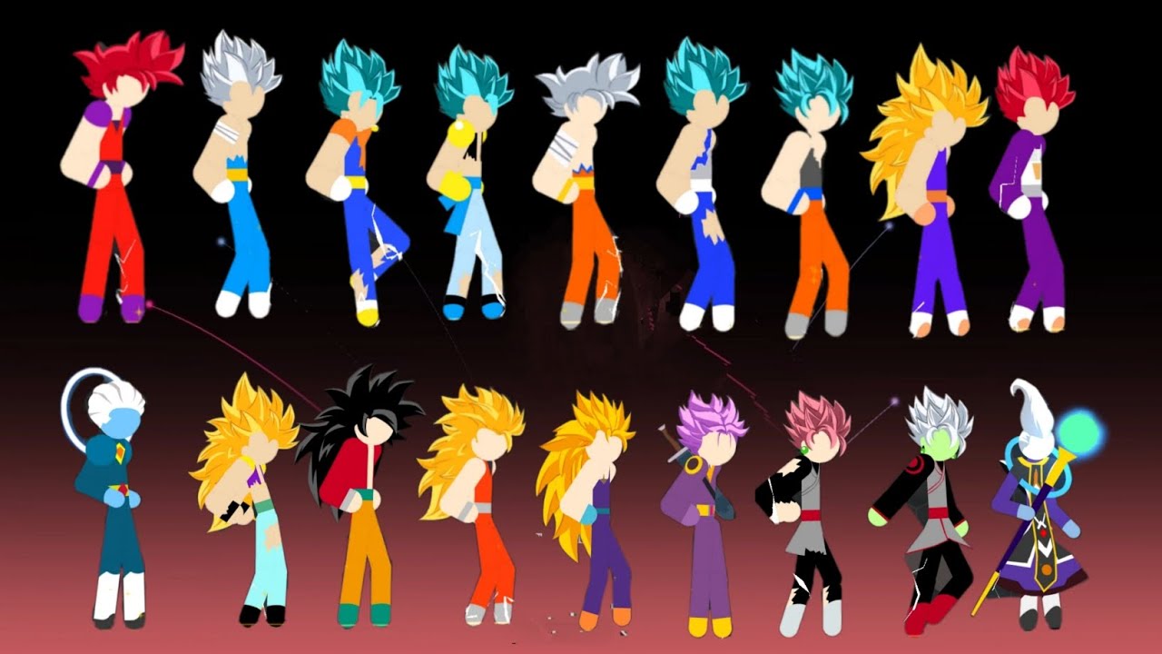 Stickman Warriors All Heroes - Goku, Vegito, Whis Ultimate Skills - YouTube