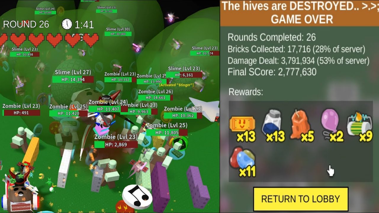 World Record Completing Round 26 Retro Swarm Challenge without any ...