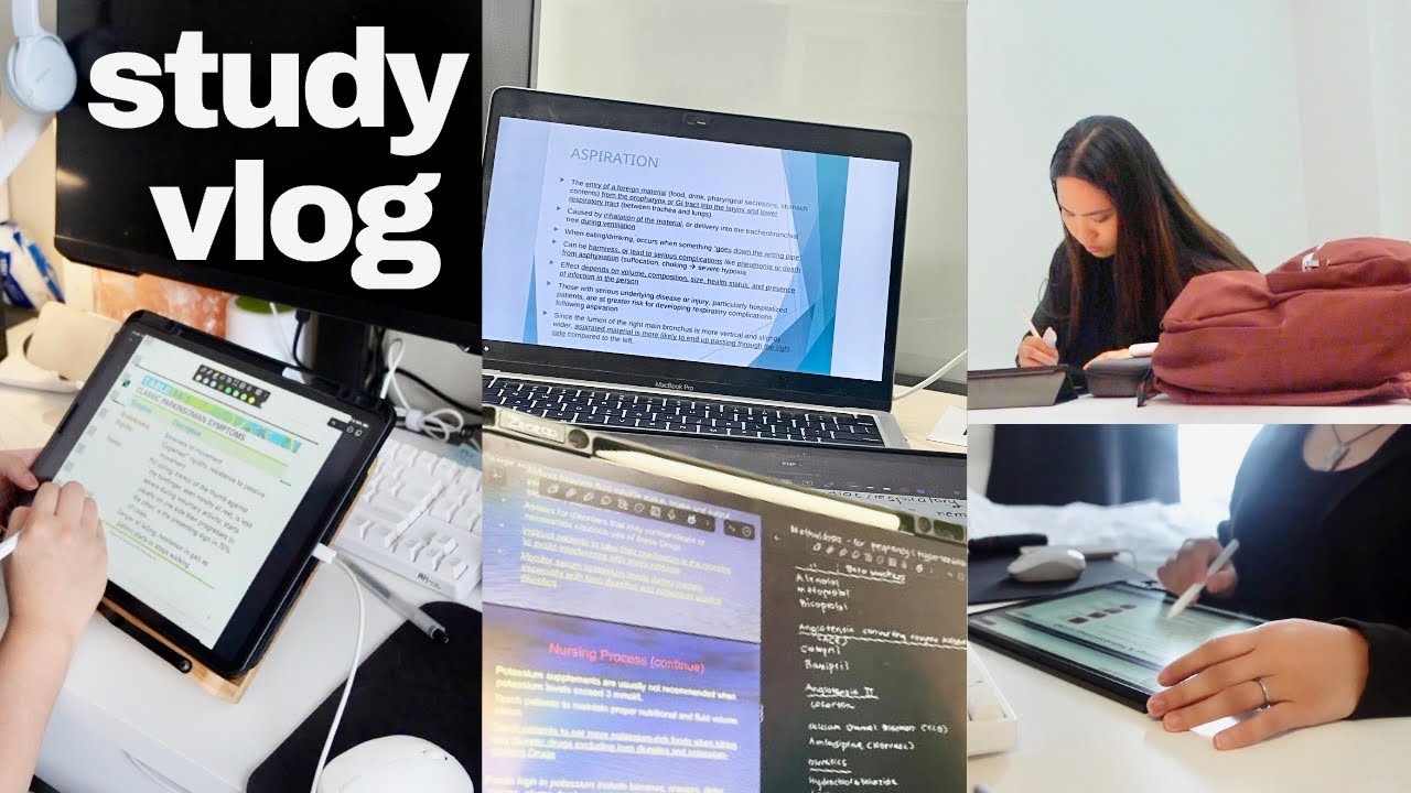 STUDY VLOG 👩‍💻 | midterms week, lots of studying, cramming for exams ...