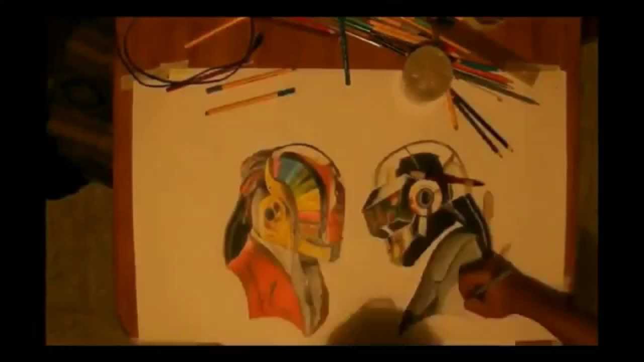 Daft Punk Δ Speed Drawing - YouTube