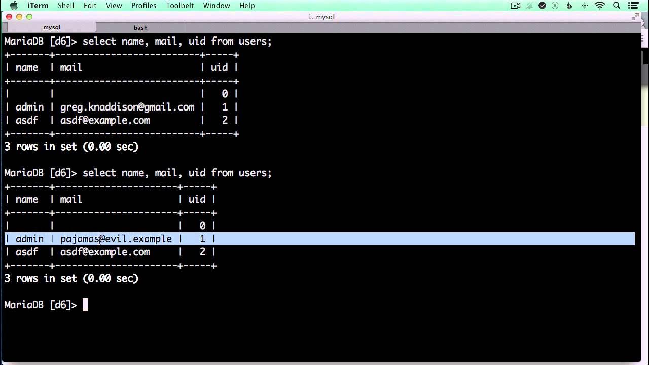 Drupal 7 SQL Injection Example - YouTube