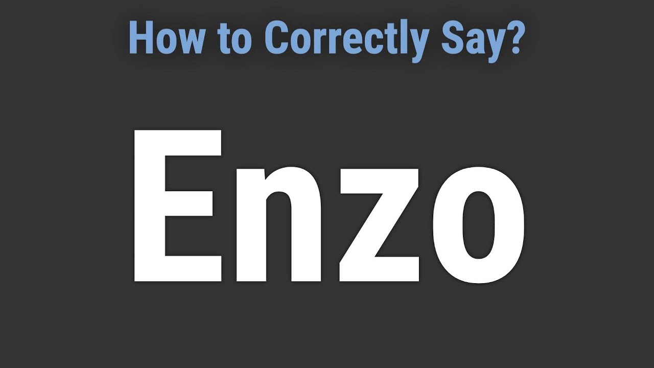 How to Pronounce Name Enzo (Correctly!) - YouTube