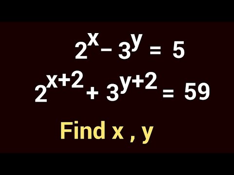 An awesome exponential problem || Olympiad math question || Find x,y - YouTube