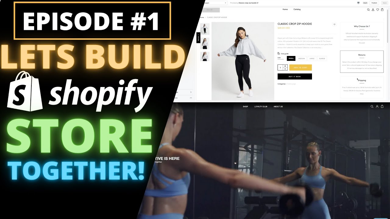Episode 1 - Building A Shopify Store Step by Step (Live) - YouTube