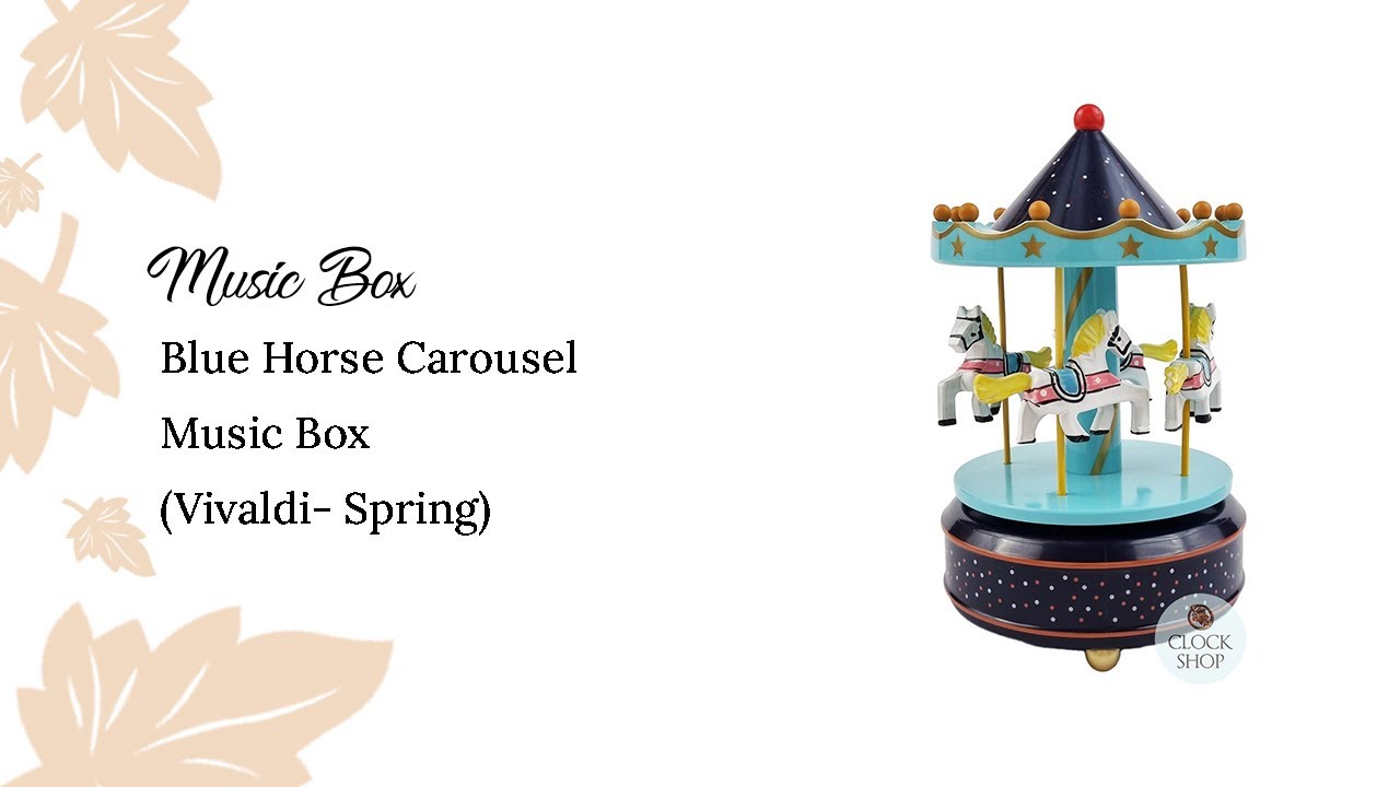 Blue Horse Carousel Music Box (Vivaldi- Spring) - YouTube