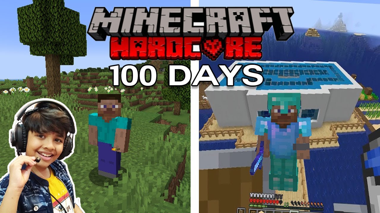 I Survived 100 Days In HARDCORE Minecraft In Hindi | Part 1 | Chota ...