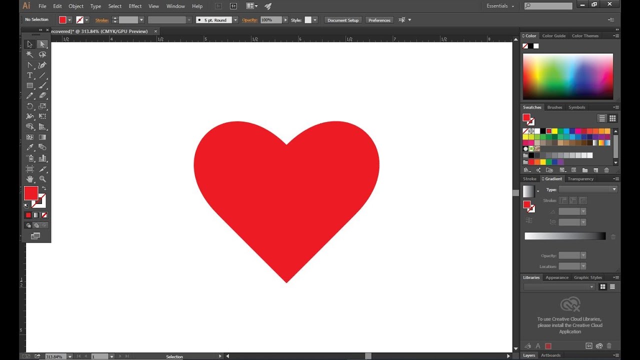 How to make Love Logo Design Easy Way in Illustrator gm rubel - YouTube