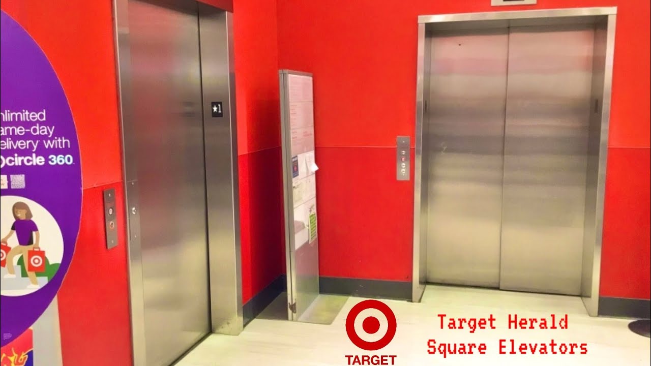 2 different Schindler Hydraulic Elevators at Target, Herald Square, NYC ...
