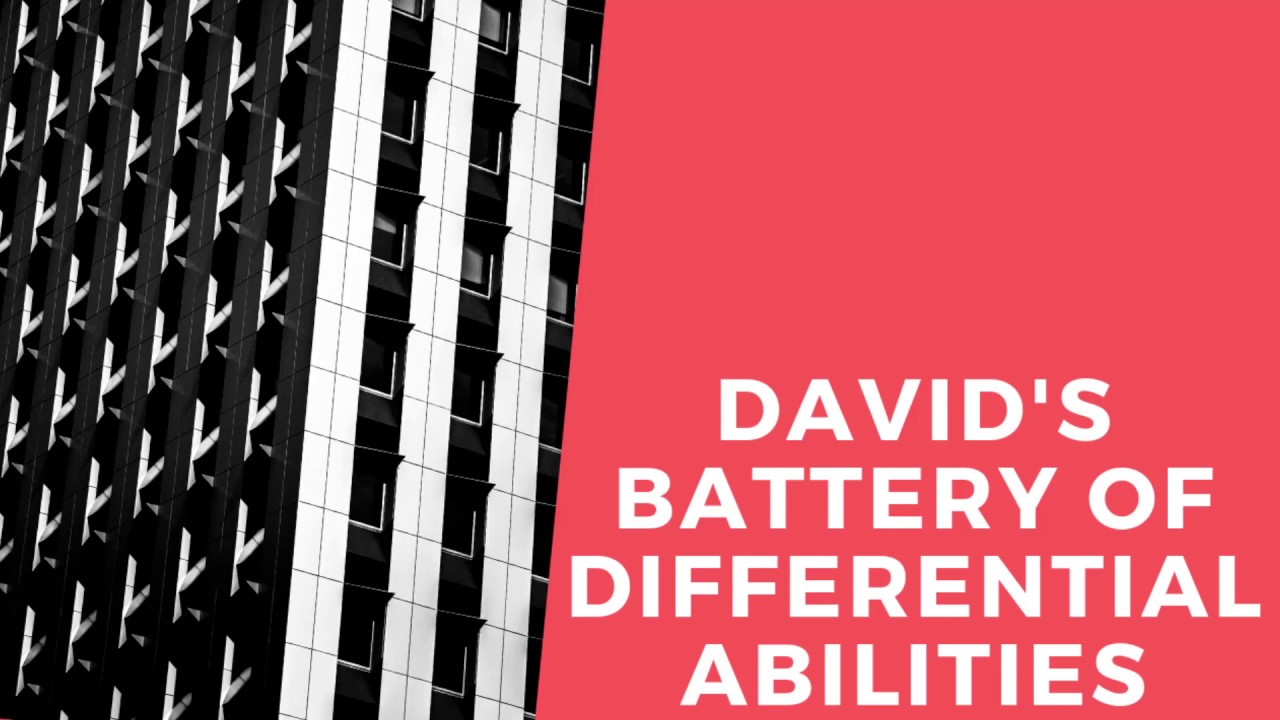 David Battery Of Differential Abilities - David Battery Of Differential ...