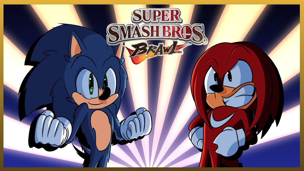 Movie Sonic Vs. Classic Knuckles in Super Smash Bros Brawl! - YouTube