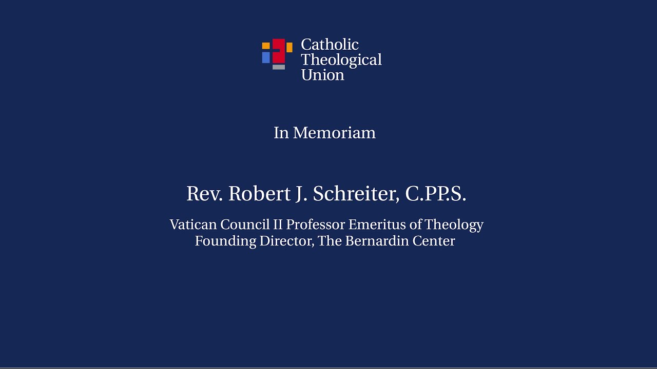 In Memoriam Rev. Robert J. Schreiter, C.PP.S. - YouTube