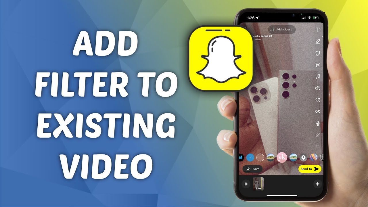 How to Add Snapchat Filter to Camera Roll Video - YouTube