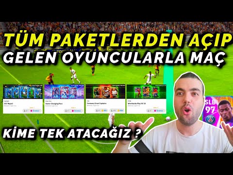 TÜM PAKETLERDEN AÇIP GELEN OYUNCULARLA MAÇ ! TEK ATMA CHALLENGE ( eFootball 2023 Mobile Gameplay )