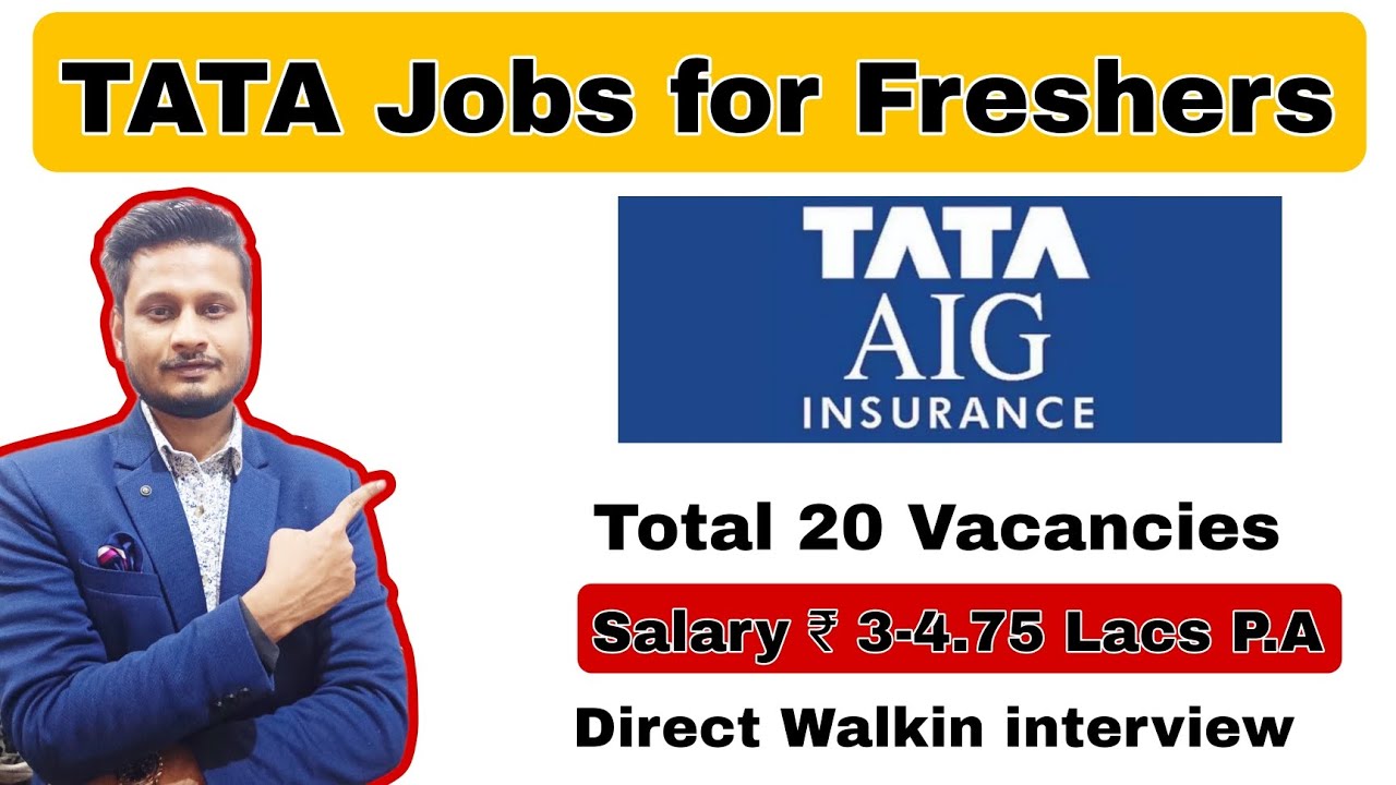 Tata Recruitment 2024 | TATA AIG Insurance | TATA Jobs in Uttar Pradesh ...