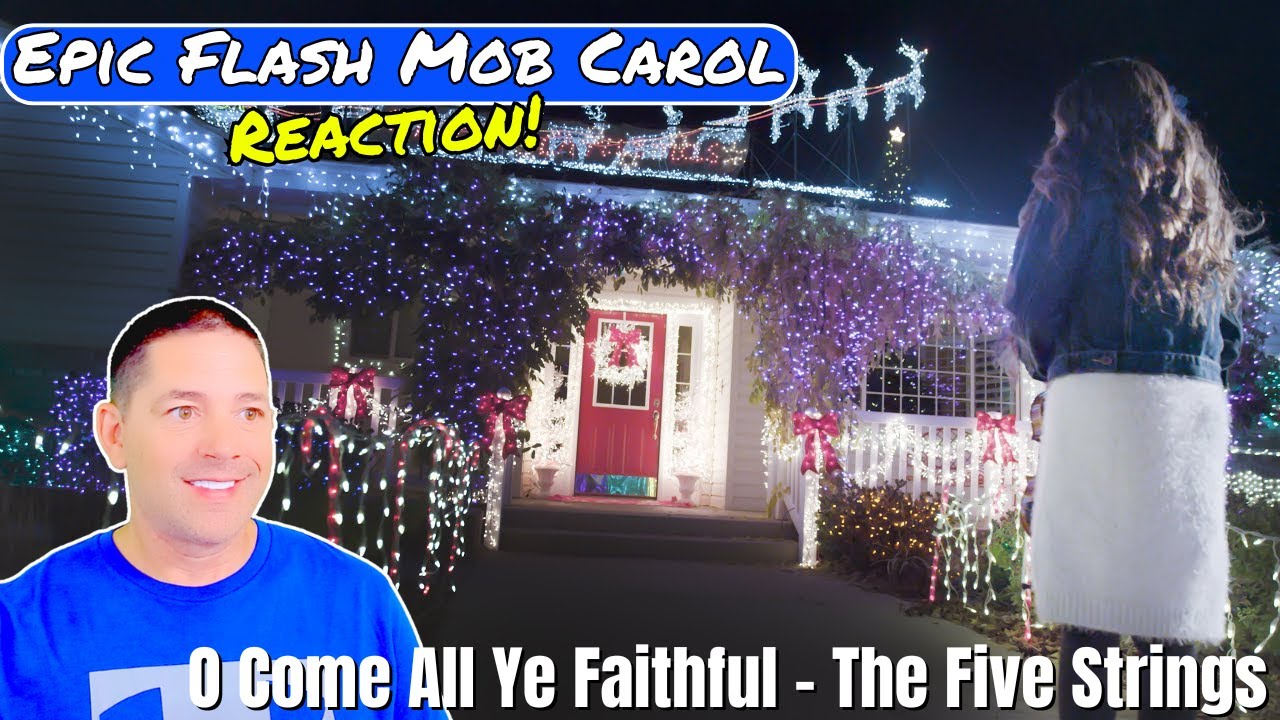 EPIC flash mob - the five strings | first time reaction! - YouTube