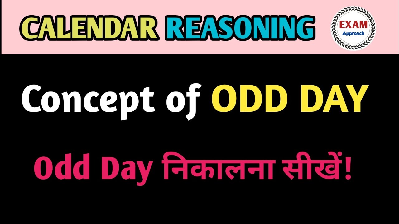 Calendar Reasoning | Odd Day | Odd Day Calculation - YouTube