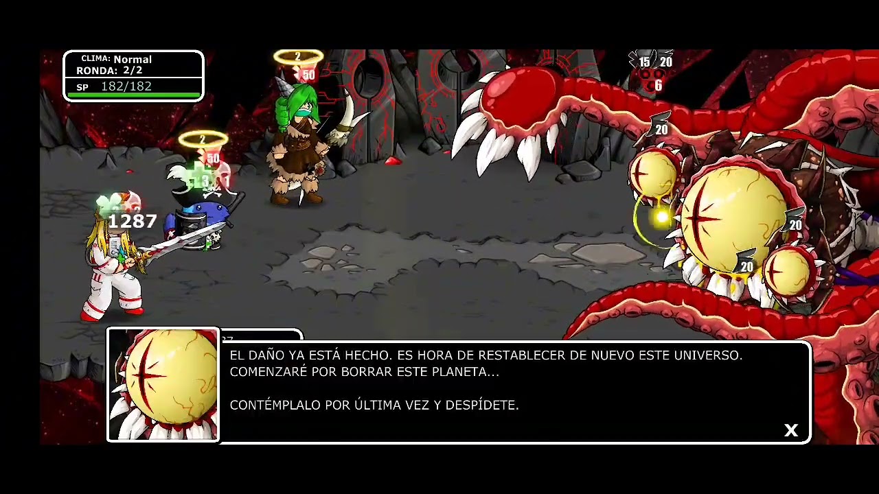 Batalla contra el "jefe final" de Épic Battle Fantasy 5 (fue una épica ...