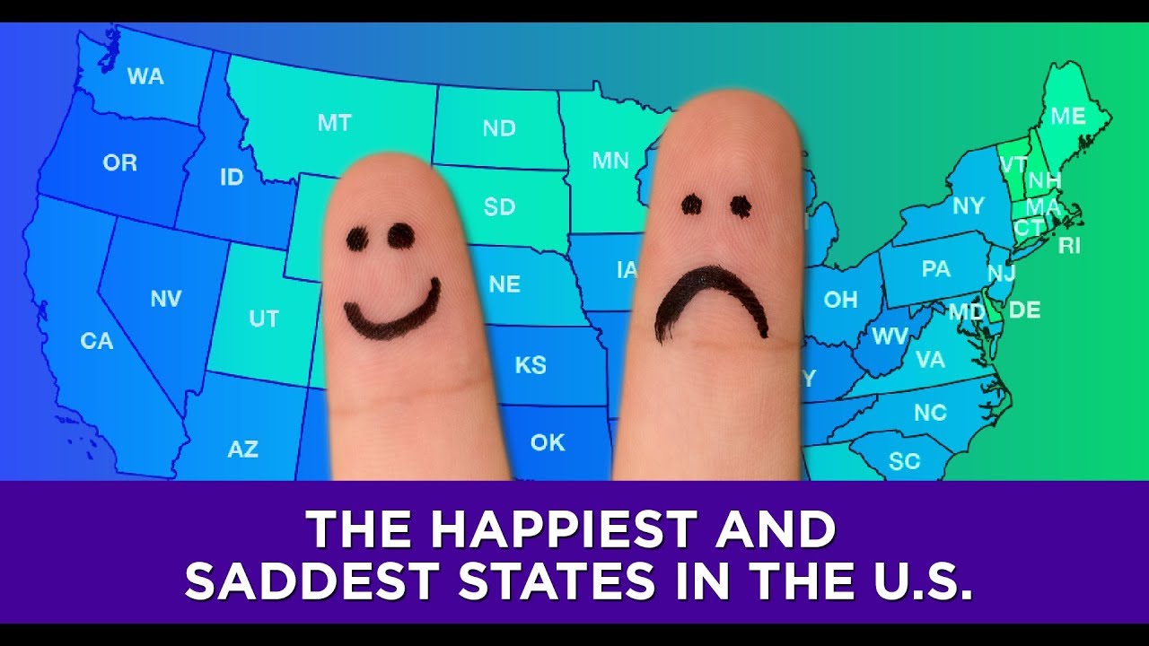 These are the happiest and saddest U.S. states - YouTube