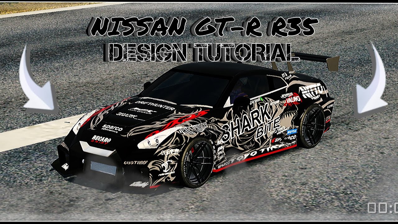 SIMPLY & LIVERY DESIGN TUTORIAL "SHARK BITE🦈" FOR NISSAN GT-R | CAR ...