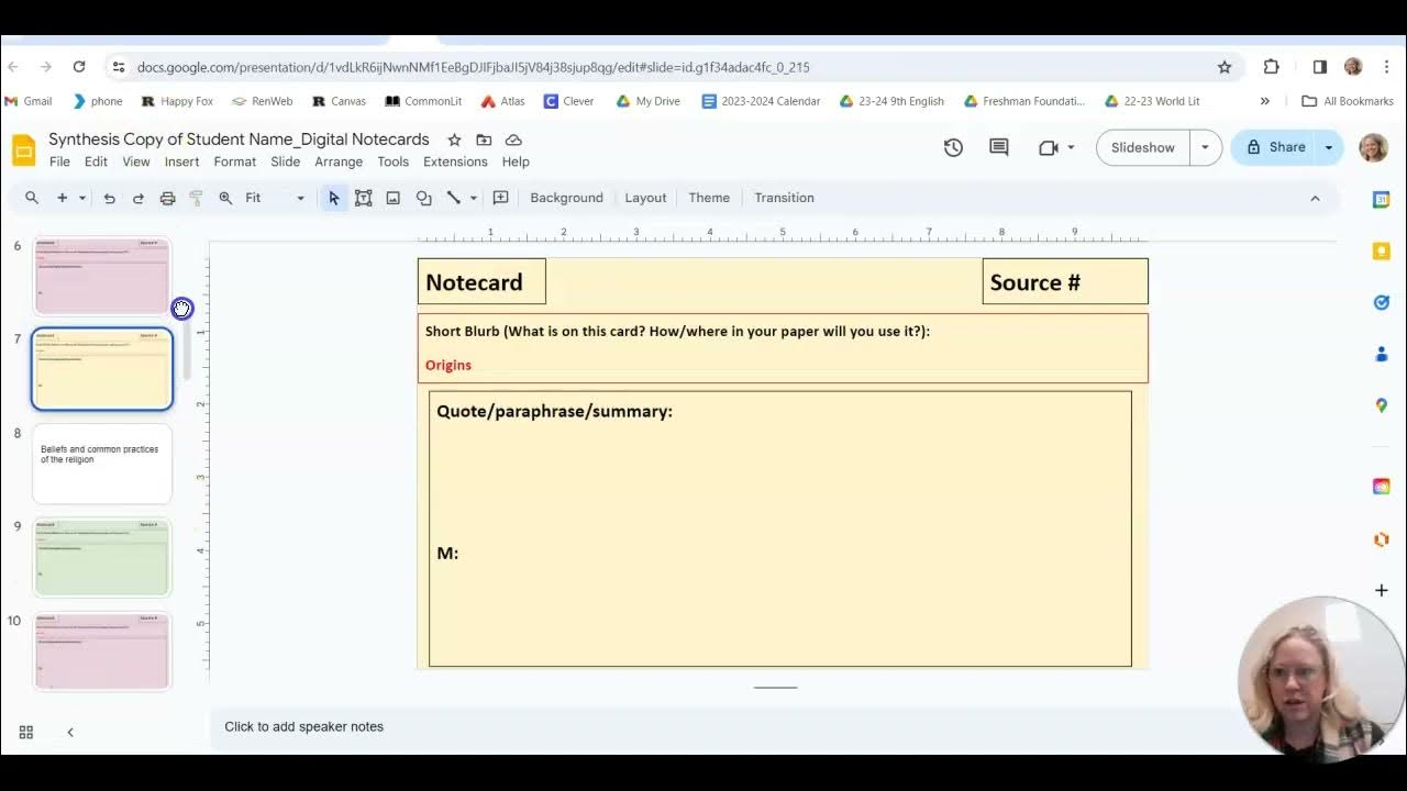 Research: Organizing your research/notecards - YouTube