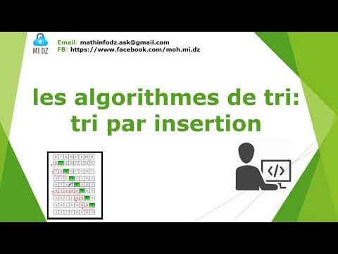 les algorithmes de tri : le tri par insertion (Darija) - YouTube