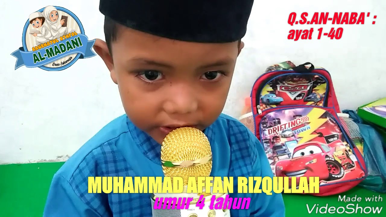 RA AL-MADANI Sukamaju Singhil, M. AFFAN RIZQULLAH hafalan surat An Naba ...