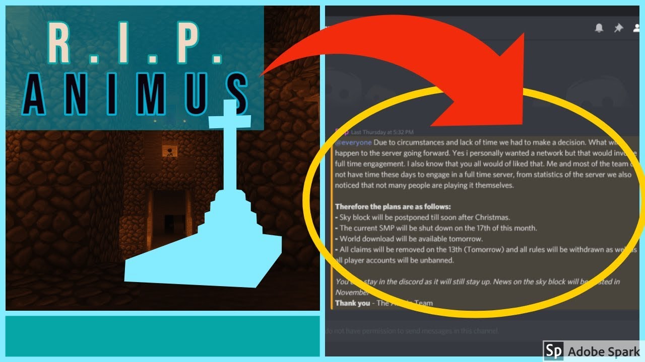 RIP Animus MC | Minecraft SMP Server - YouTube