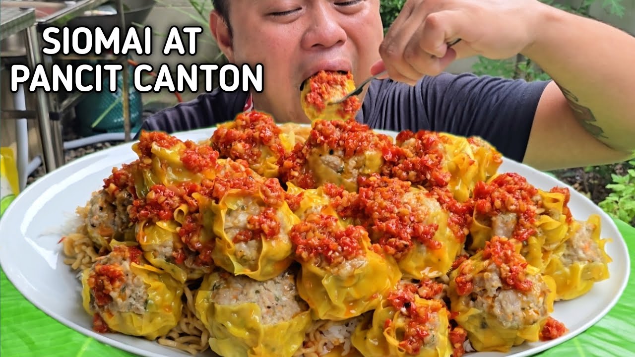 SIOMAI AT PANCIT CANTON | OUTDOOR COOKING | MUKBANG PHILIPPINES - YouTube