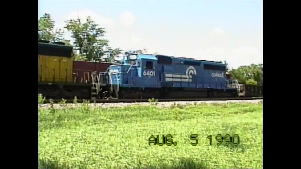 1990_08_05 CNW CR SD40-2's Des Moines IA - YouTube