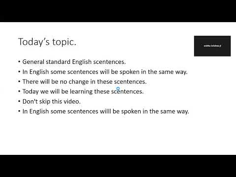 general standard English sentences - YouTube