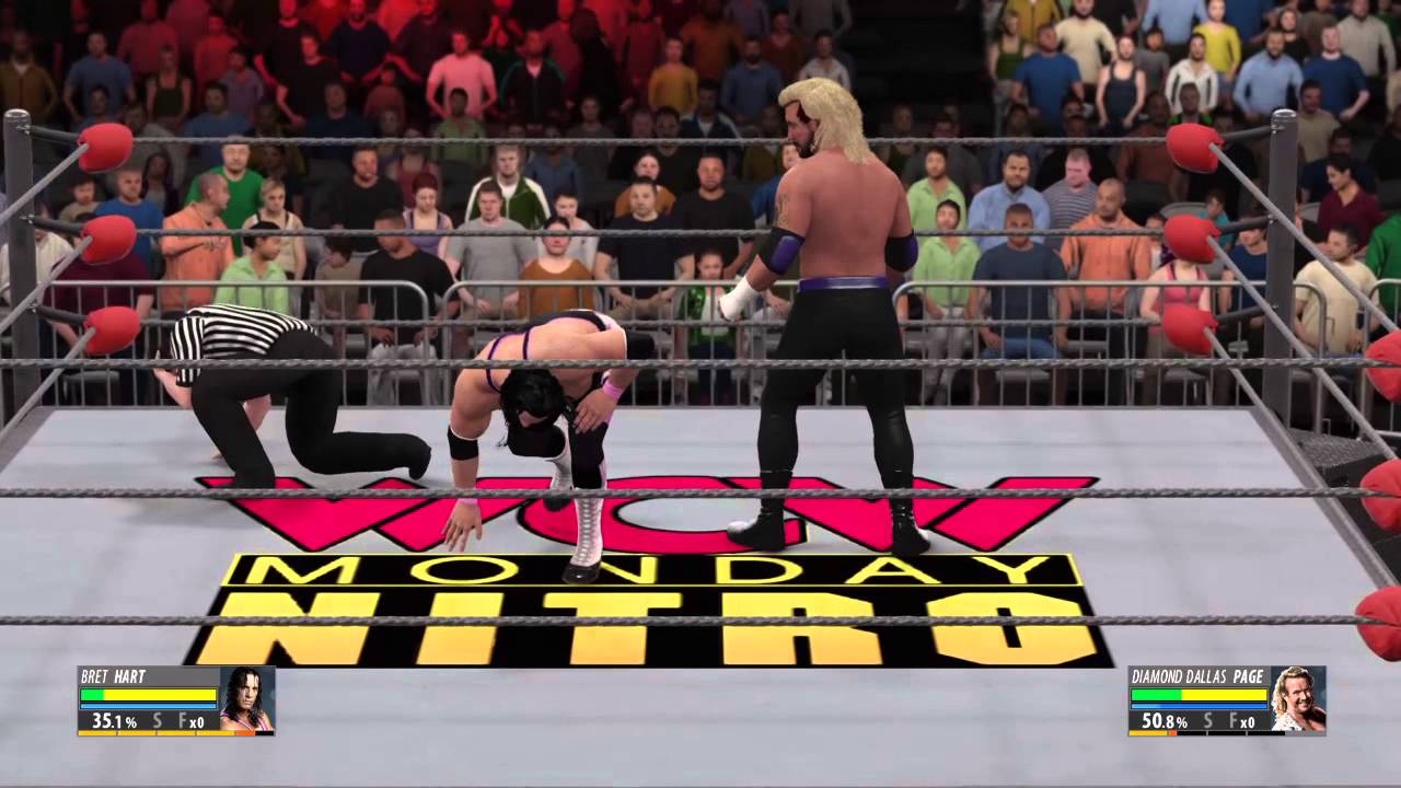 WWE 2K16. WCW. Bret Hart VS DDP. Nitro. WCW United States Championship ...