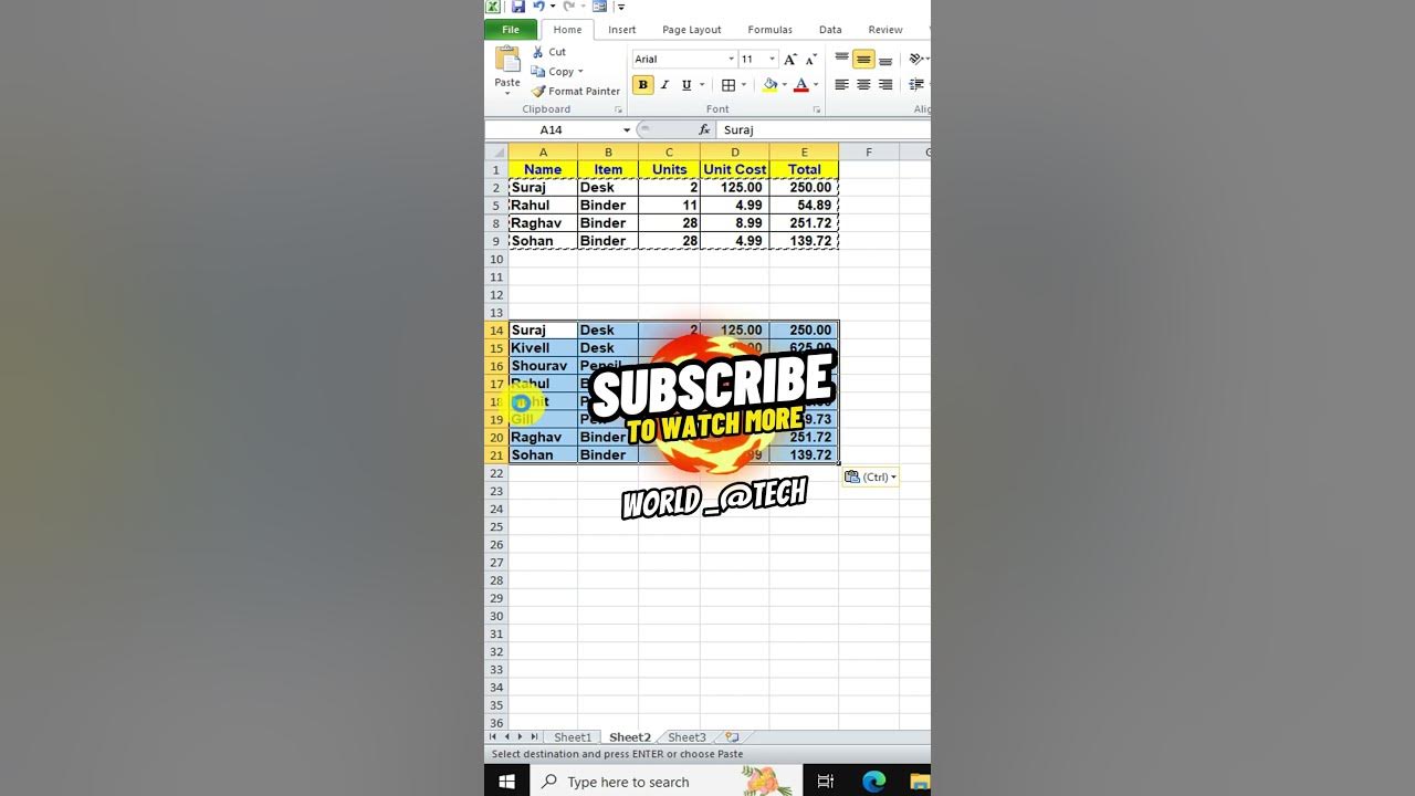 Excel Interview Question With Tricks 20 Worldtech143 Exceltricks Shortsfeed