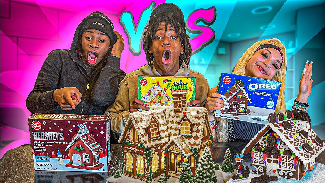 GINGERBREAD HOUSE BUILDING CHALLENGE!!! (THINGS GOT CRAZY) - YouTube